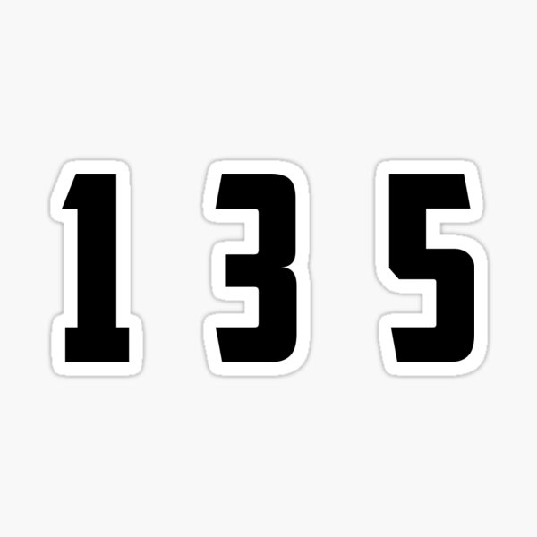 "LUCKY NUMBERS 135" Sticker for Sale by FARESS-GENTLE | Redbubble