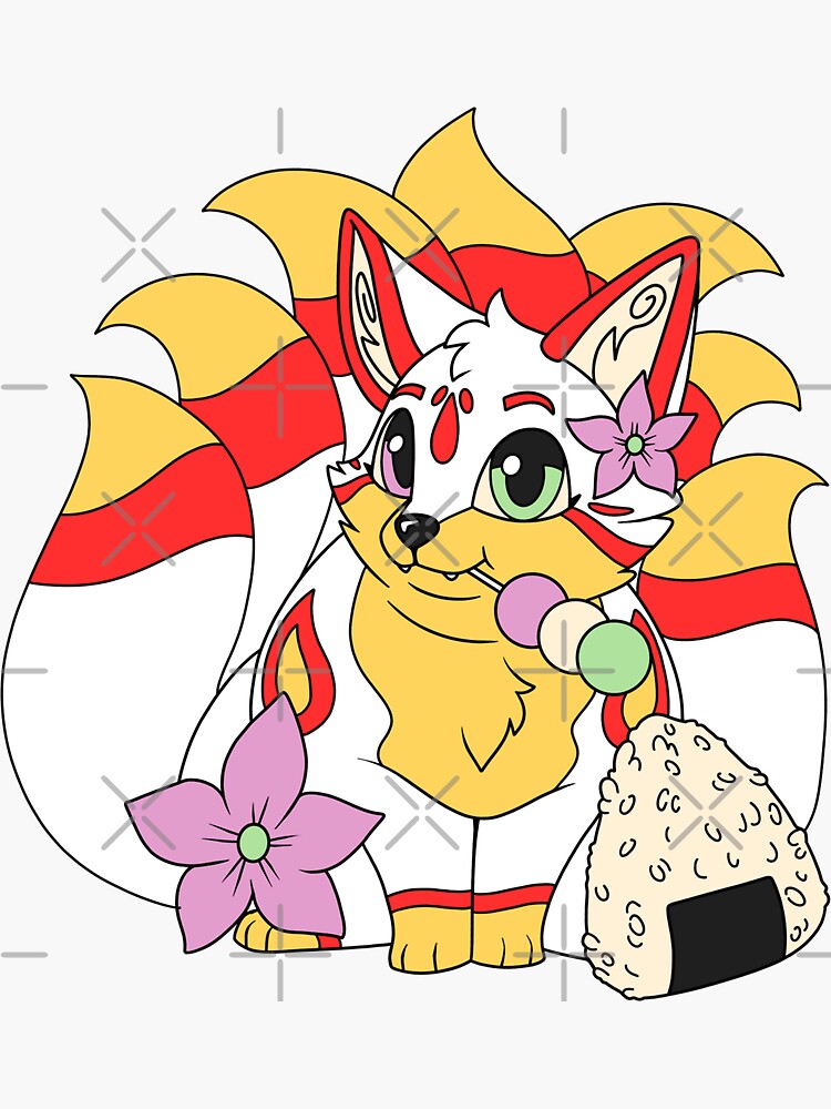 "Chubby Chibi - Dongo and Onigiri" Sticker for Sale by MillyD13 | Redbubble