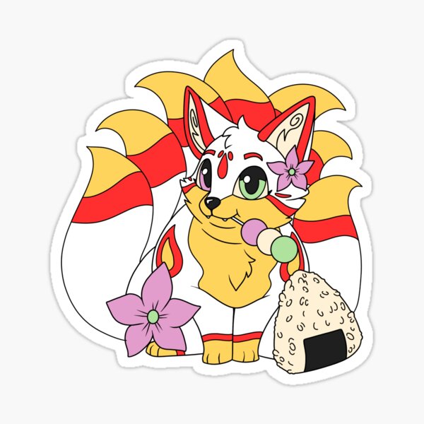 "Chubby Chibi - Dongo and Onigiri" Sticker for Sale by MillyD13 | Redbubble