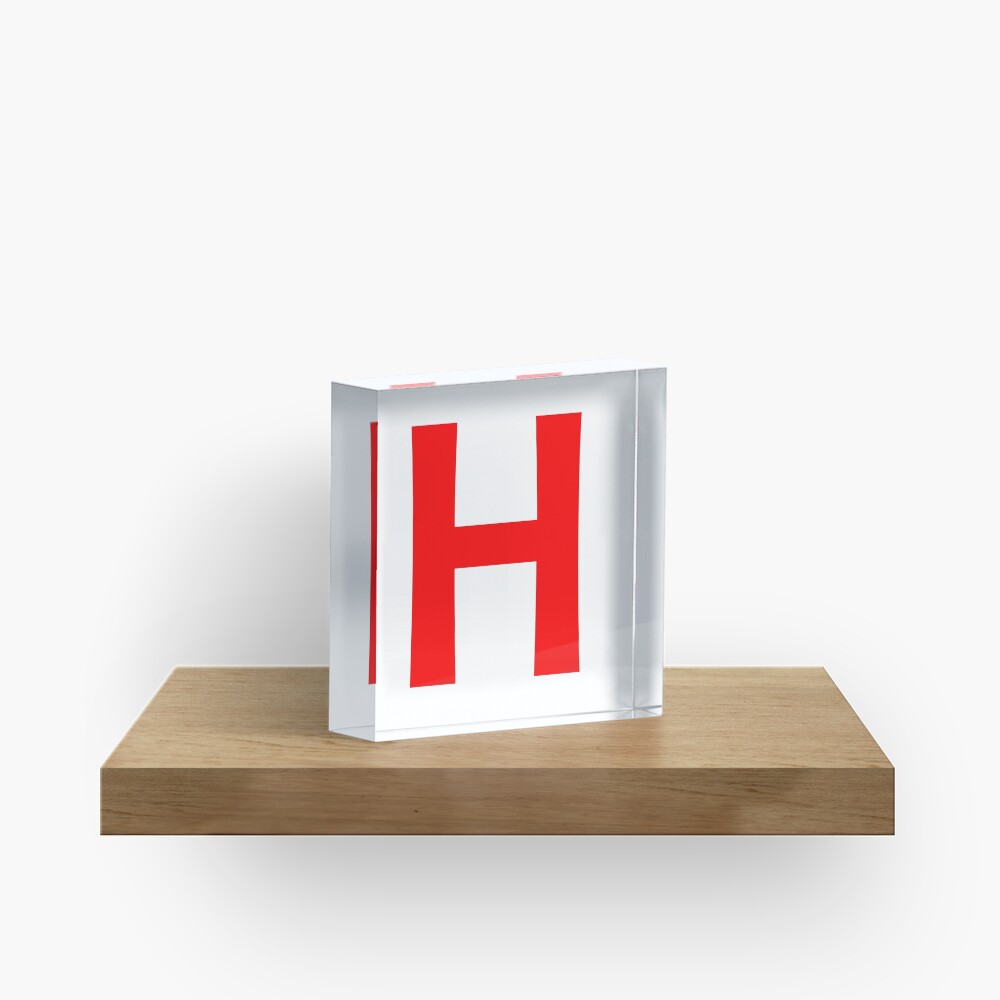 "Red color Letter H" Sticker for Sale by WECreations | Redbubble