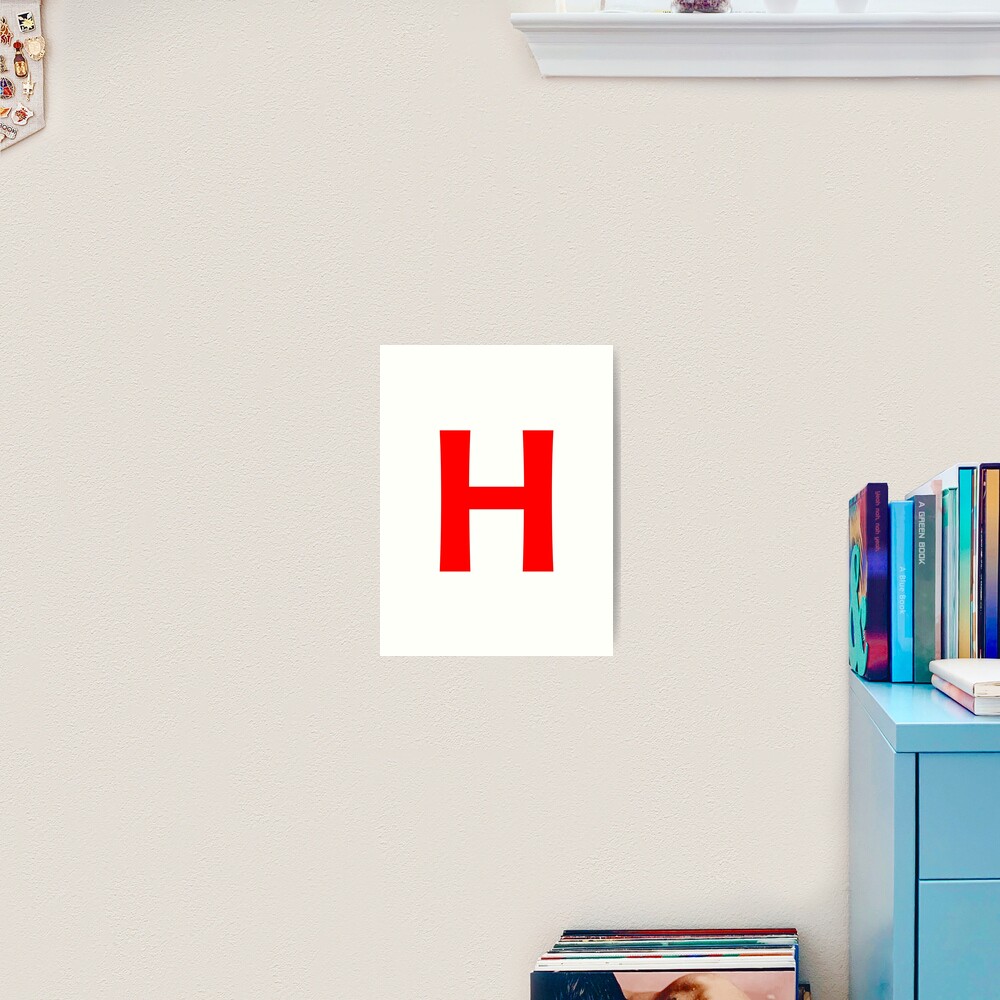 "Red color Letter H" Sticker for Sale by WECreations | Redbubble
