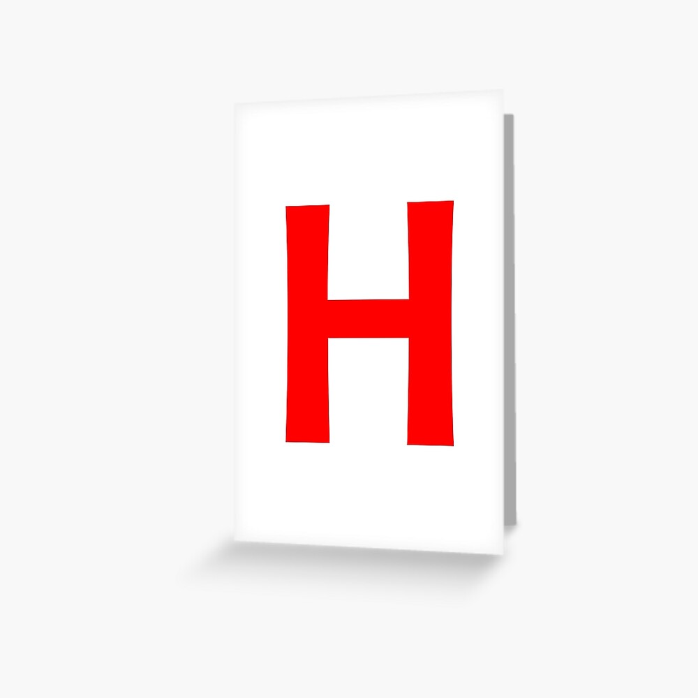 "Red color Letter H" Sticker for Sale by WECreations | Redbubble