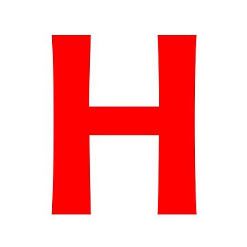 "Red color Letter H" Art Board Print for Sale by WECreations | Redbubble