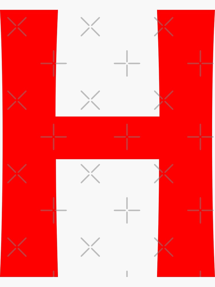 "Red color Letter H" Sticker for Sale by WECreations | Redbubble