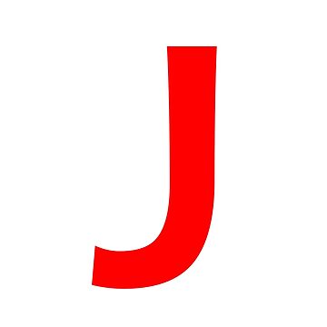 "Red color Letter J" Sticker for Sale by WECreations | Redbubble