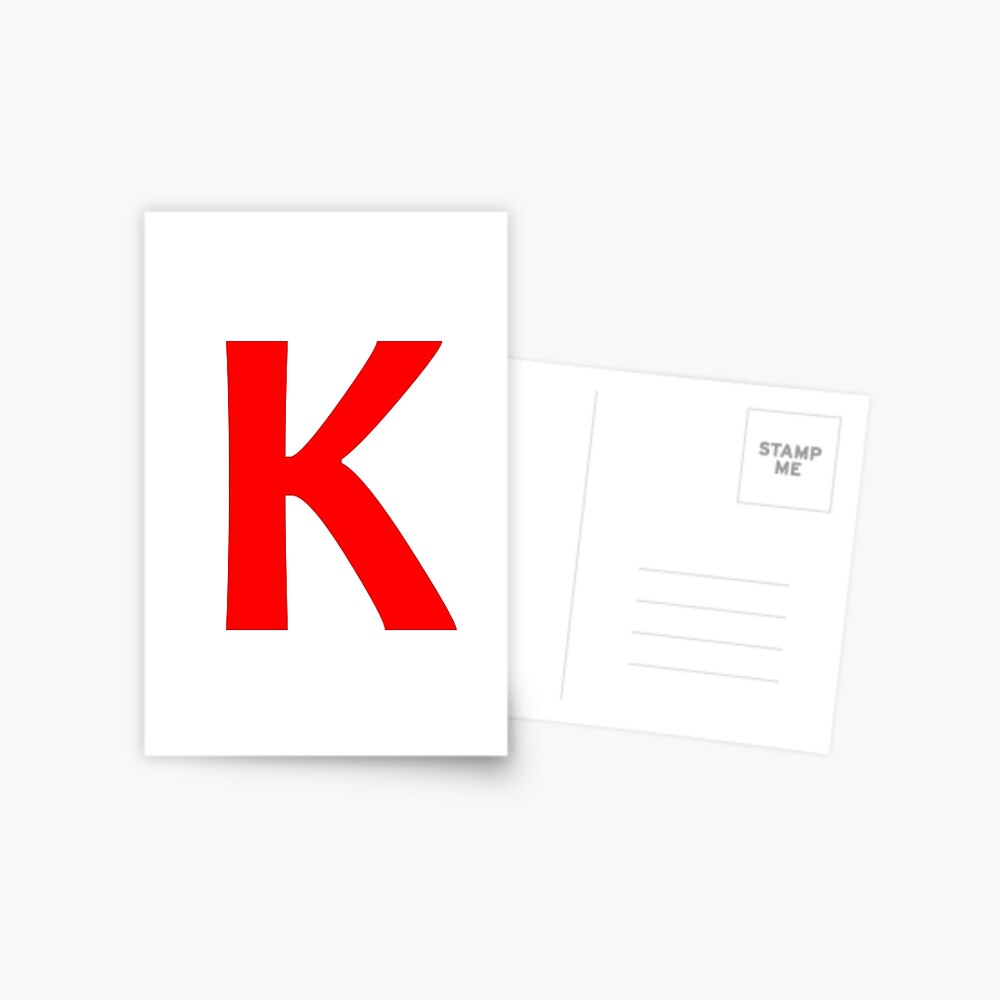 "Red color Letter K " Sticker for Sale by WECreations | Redbubble