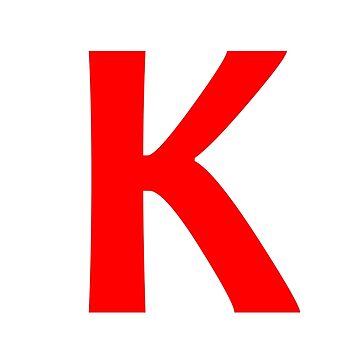 "Red color Letter K " Sticker for Sale by WECreations | Redbubble