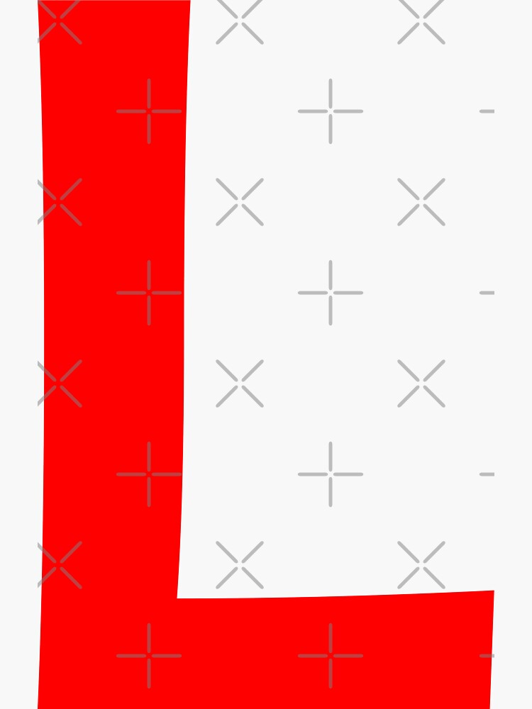 "Red color Letter L" Sticker for Sale by WECreations | Redbubble