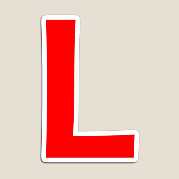 "Red color Letter L" Magnet for Sale by WECreations | Redbubble
