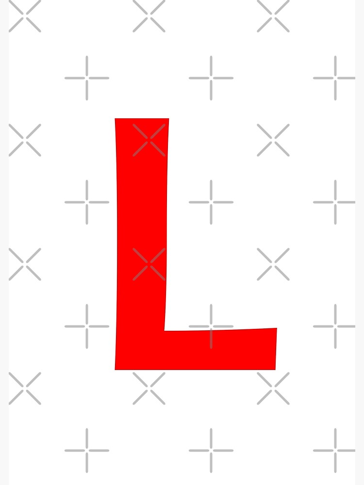 "Red color Letter L" Poster for Sale by WECreations | Redbubble