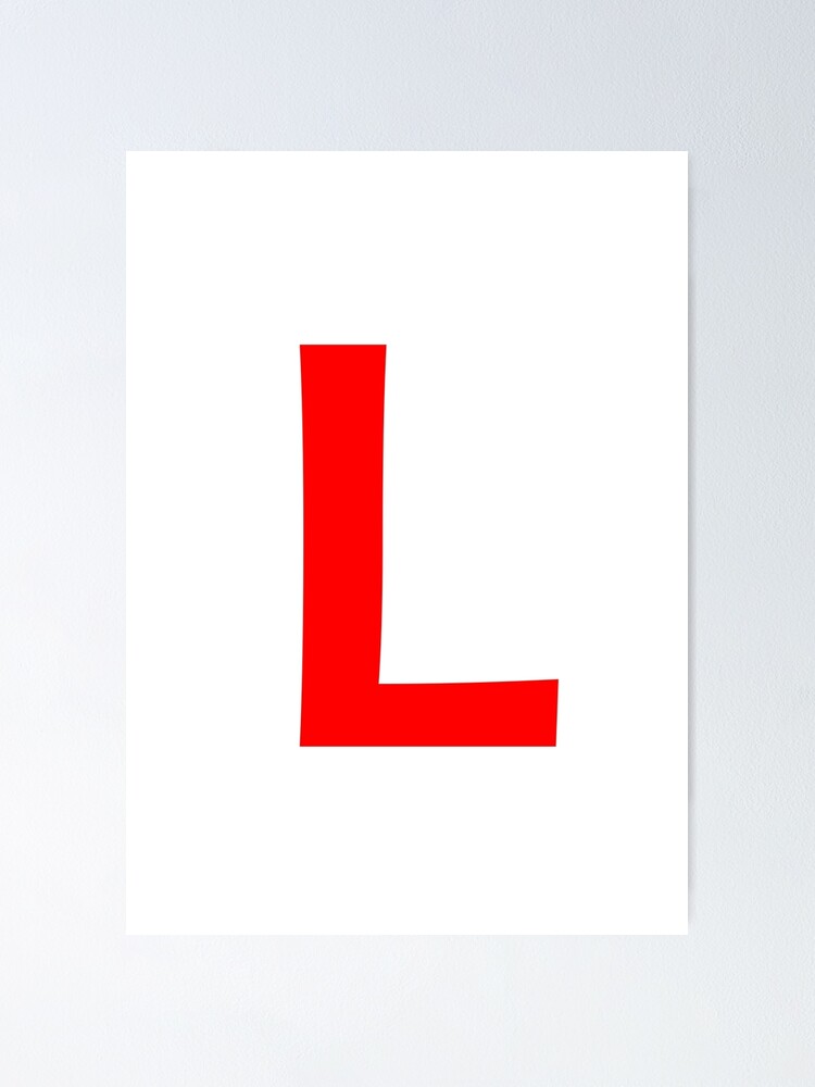 "Red color Letter L" Poster for Sale by WECreations | Redbubble