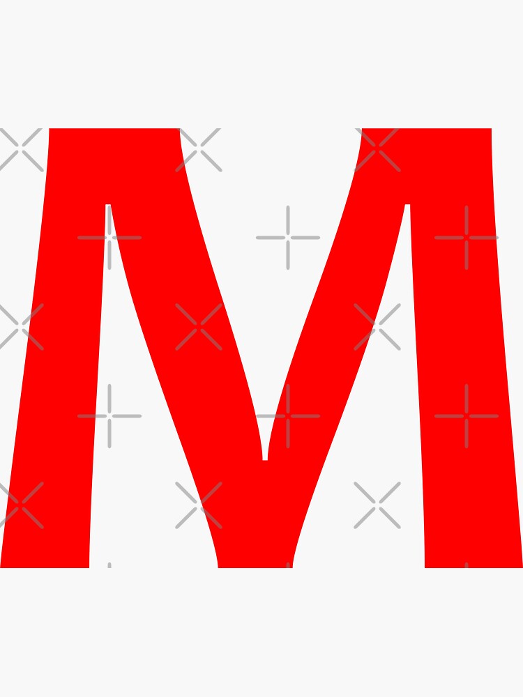 "Red color Letter M" Sticker for Sale by WECreations | Redbubble