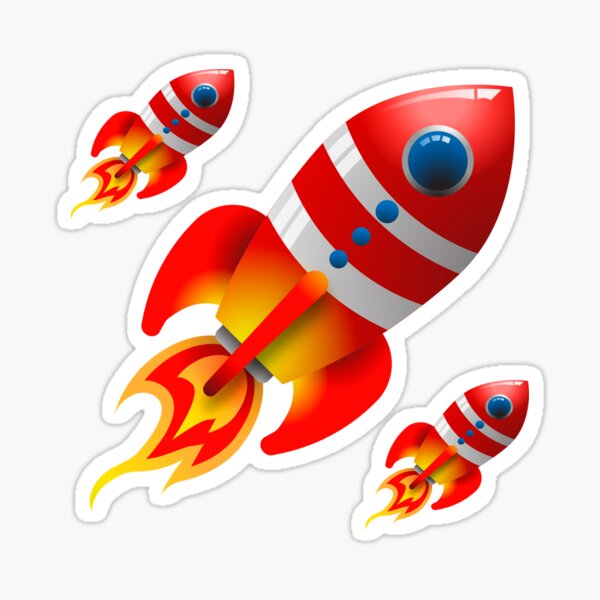 "Set of 3 Sky Rockets" Sticker for Sale by paddingtonbeard | Redbubble