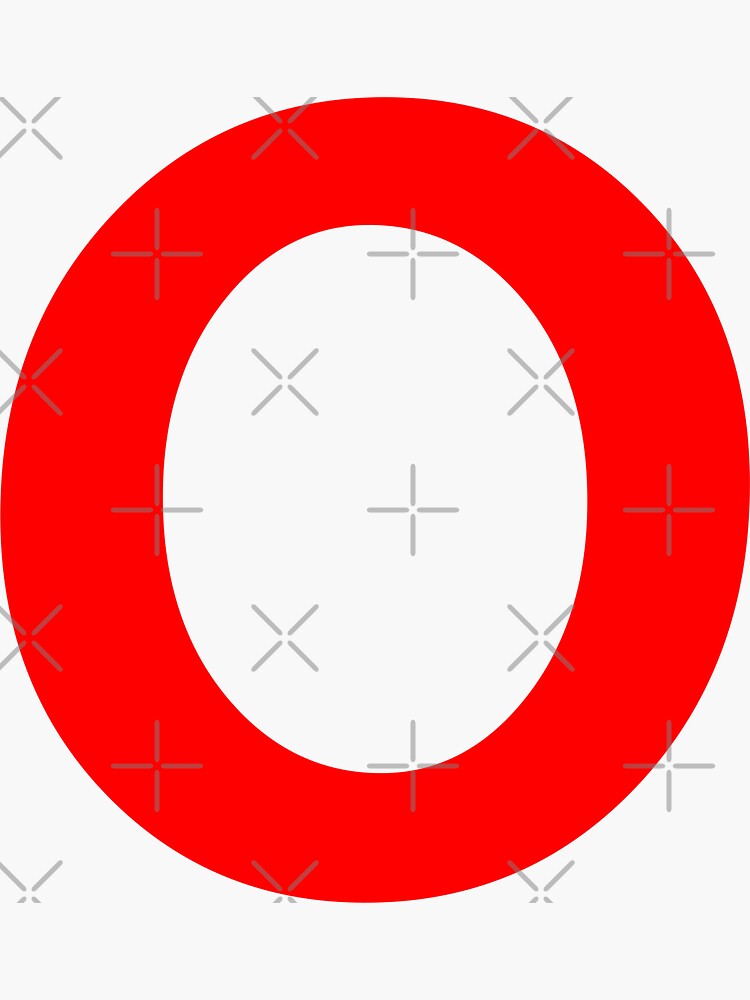 "Red color Letter O " Sticker by WECreations | Redbubble