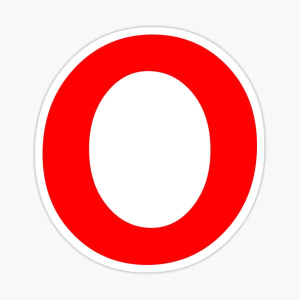 "Red color Letter O " Sticker by WECreations | Redbubble