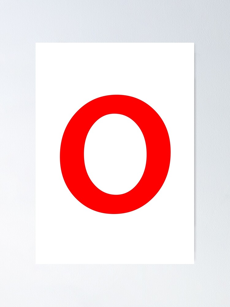 "Red color Letter O " Poster for Sale by WECreations | Redbubble