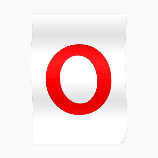 "Red color Letter O " Poster for Sale by WECreations | Redbubble