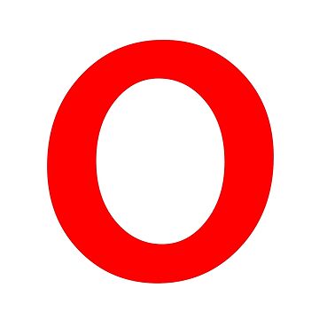 "Red color Letter O " Sticker for Sale by WECreations | Redbubble