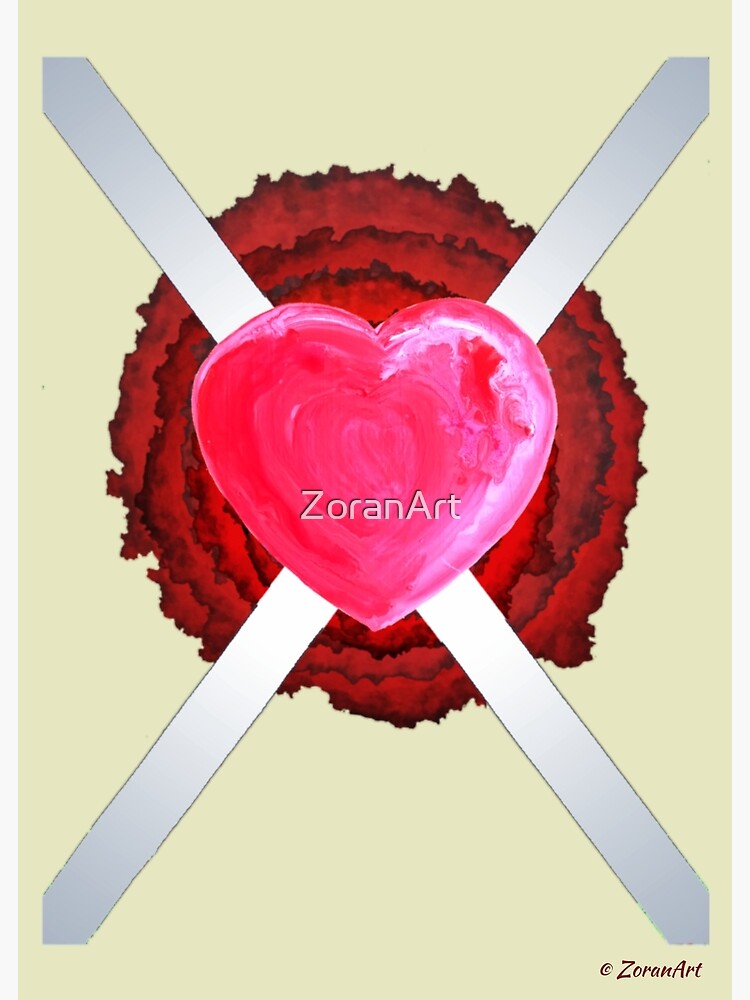 "Burrning Heart Rosette Saltire " Poster for Sale by ZoranArt | Redbubble