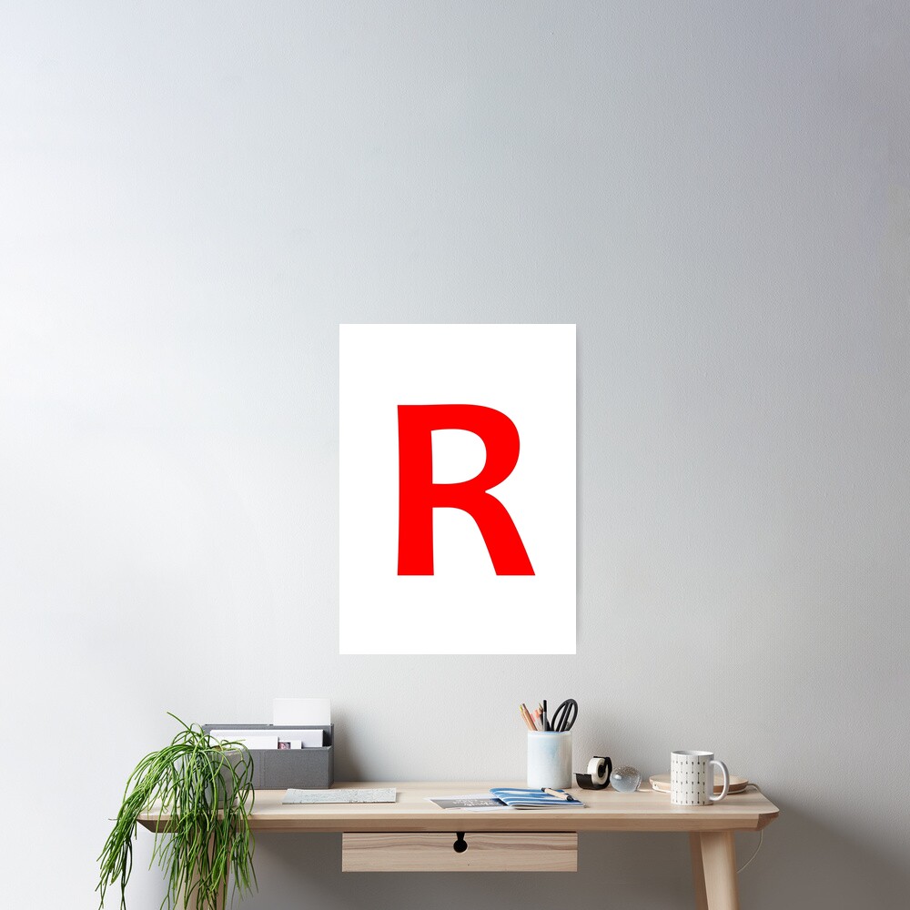 "Red color Letter R " Sticker for Sale by WECreations | Redbubble