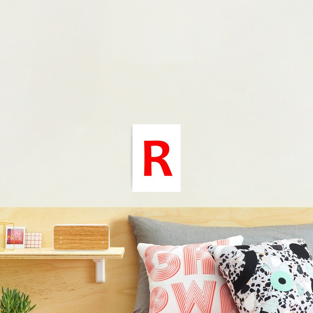 "Red color Letter R " Poster for Sale by WECreations | Redbubble