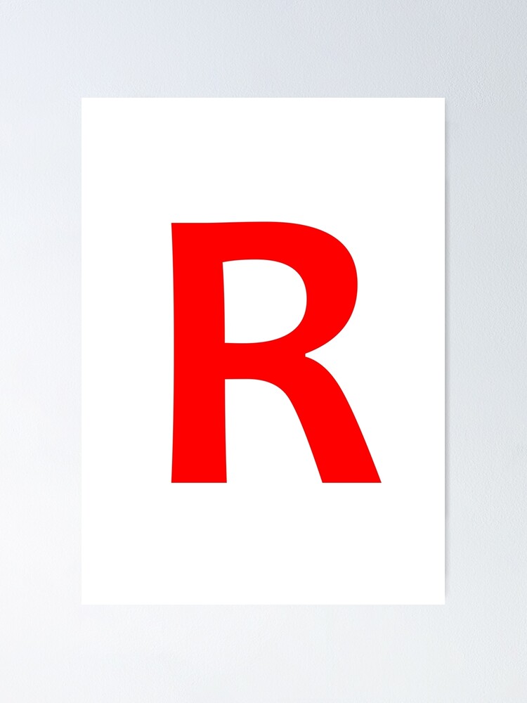 "Red color Letter R " Poster for Sale by WECreations | Redbubble
