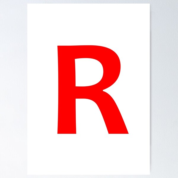 "Red color Letter R " Poster for Sale by WECreations | Redbubble