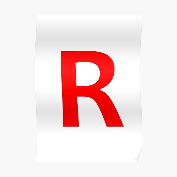 "Red color Letter R " Poster for Sale by WECreations | Redbubble