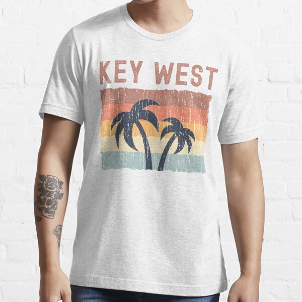 "Key West Summer Palm Beach Retro Sunset Design" T-shirt for Sale by ...