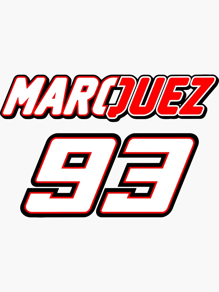 "Marq 93 Marquez Fans Clothing" Sticker by saggorusa | Redbubble