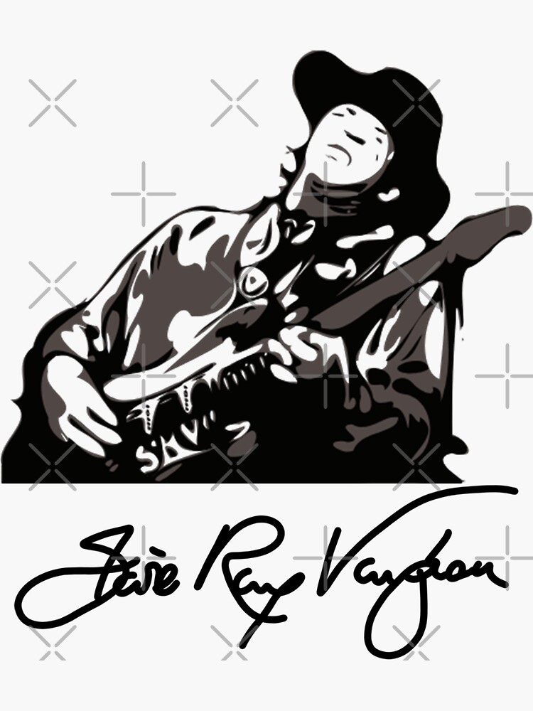 "Classical Music Stevie Ray Vaughan 70s Blue Man" Sticker for Sale by ...