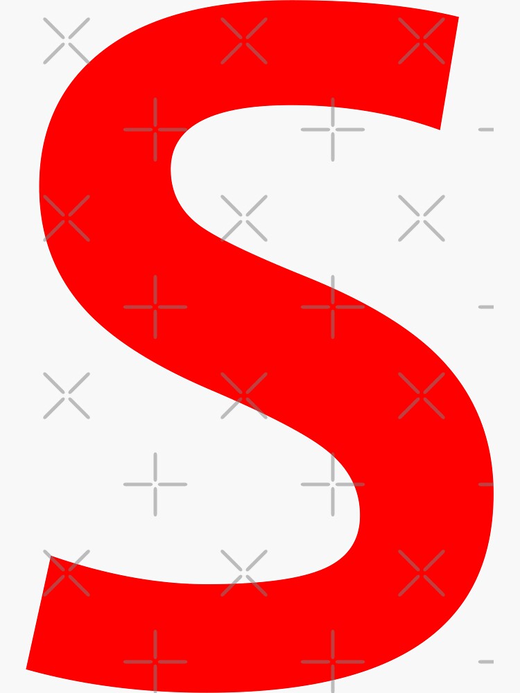 "Red color Letter S" Sticker for Sale by WECreations | Redbubble