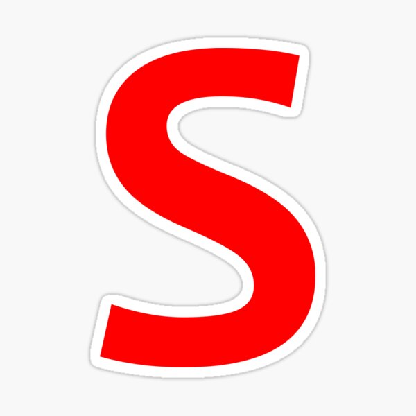 "Red color Letter S" Sticker for Sale by WECreations | Redbubble