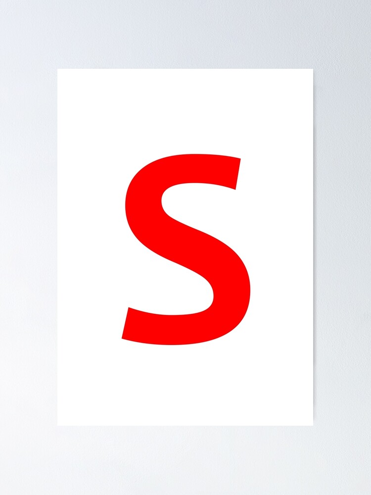 "Red color Letter S" Poster by WECreations | Redbubble