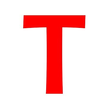 "Red color Letter T " Poster for Sale by WECreations | Redbubble