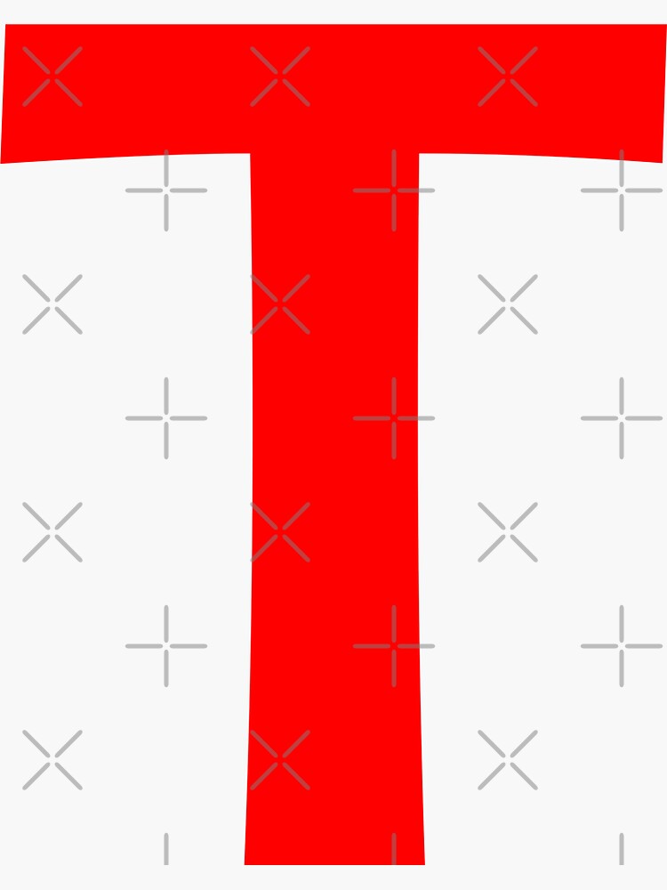 "Red color Letter T " Sticker for Sale by WECreations | Redbubble