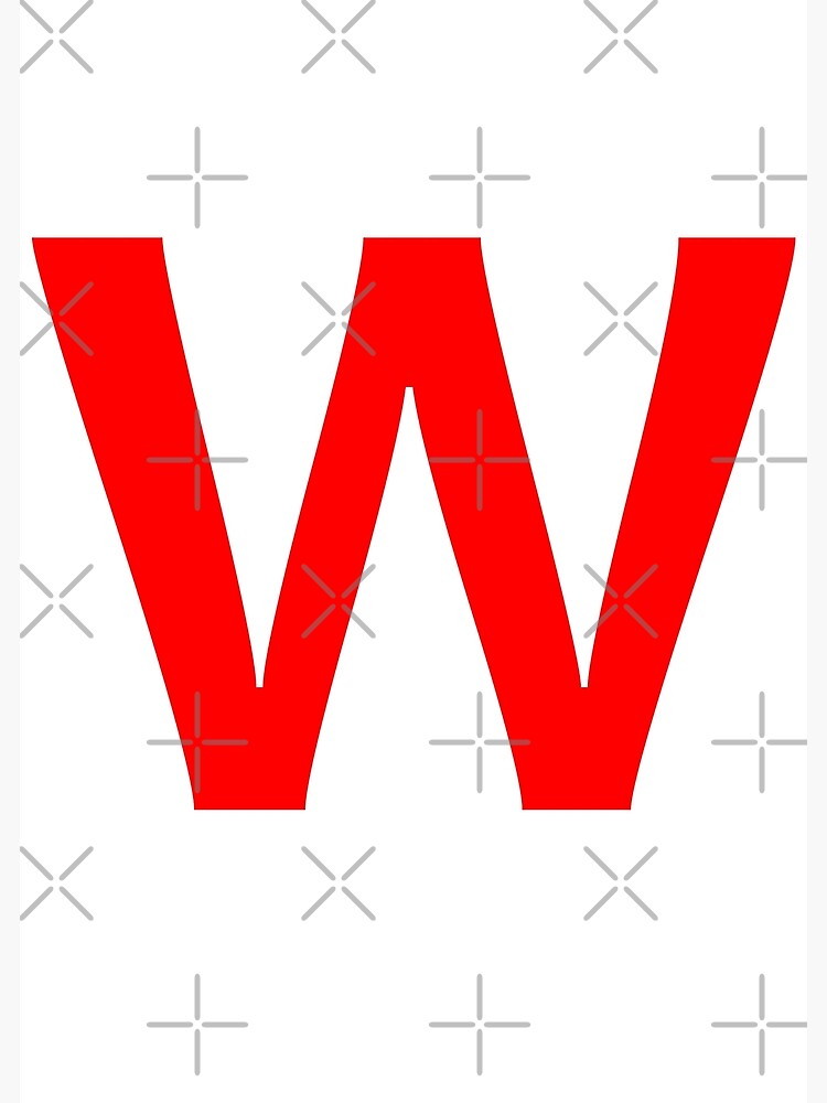 "Red color Letter W" Poster for Sale by WECreations | Redbubble