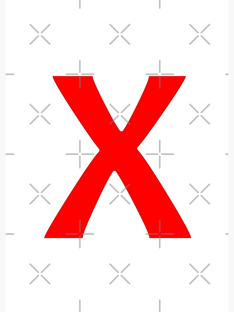 Póster «Letra X de color rojo» de WECreations | Redbubble