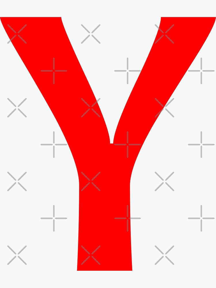 "Red color Letter Y " Sticker for Sale by WECreations | Redbubble