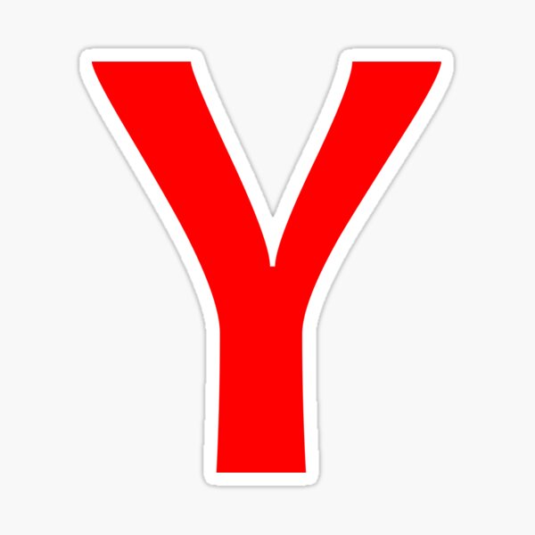 "Red color Letter Y " Sticker for Sale by WECreations | Redbubble