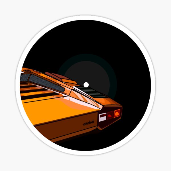 "Vinyl Record - Lamborghini Countach " Sticker for Sale by SwasRasaily ...