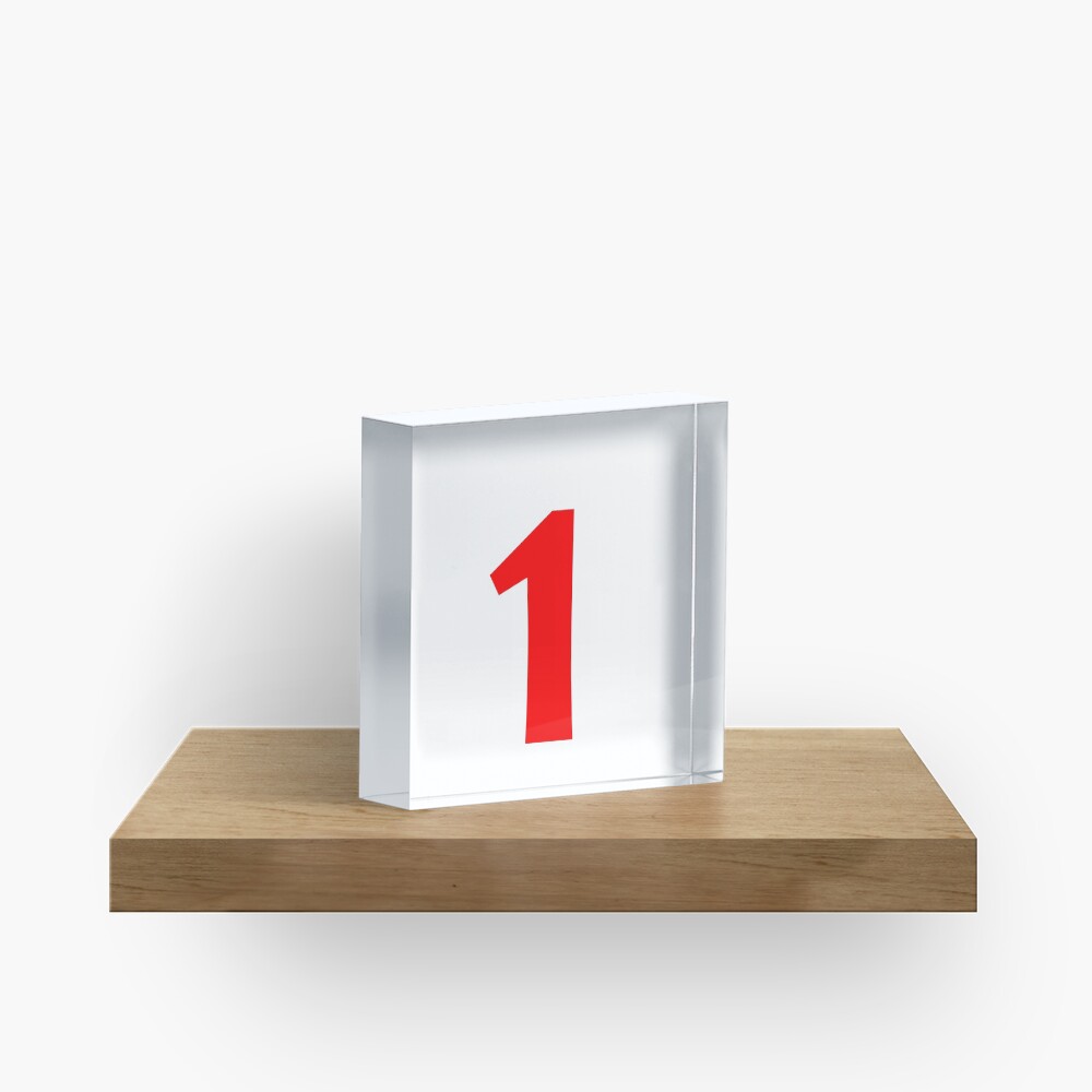 "Red color Number 1 " Poster for Sale by WECreations | Redbubble