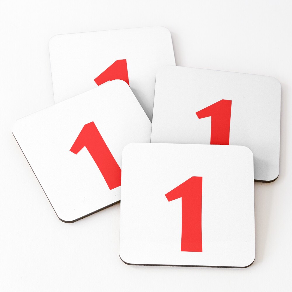 "Red color Number 1 " Sticker for Sale by WECreations | Redbubble