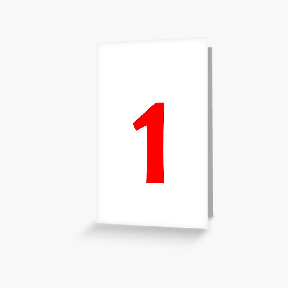 "Red color Number 1 " Sticker for Sale by WECreations | Redbubble