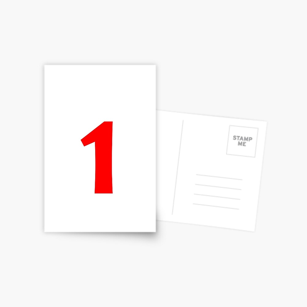 "Red color Number 1 " Sticker for Sale by WECreations | Redbubble