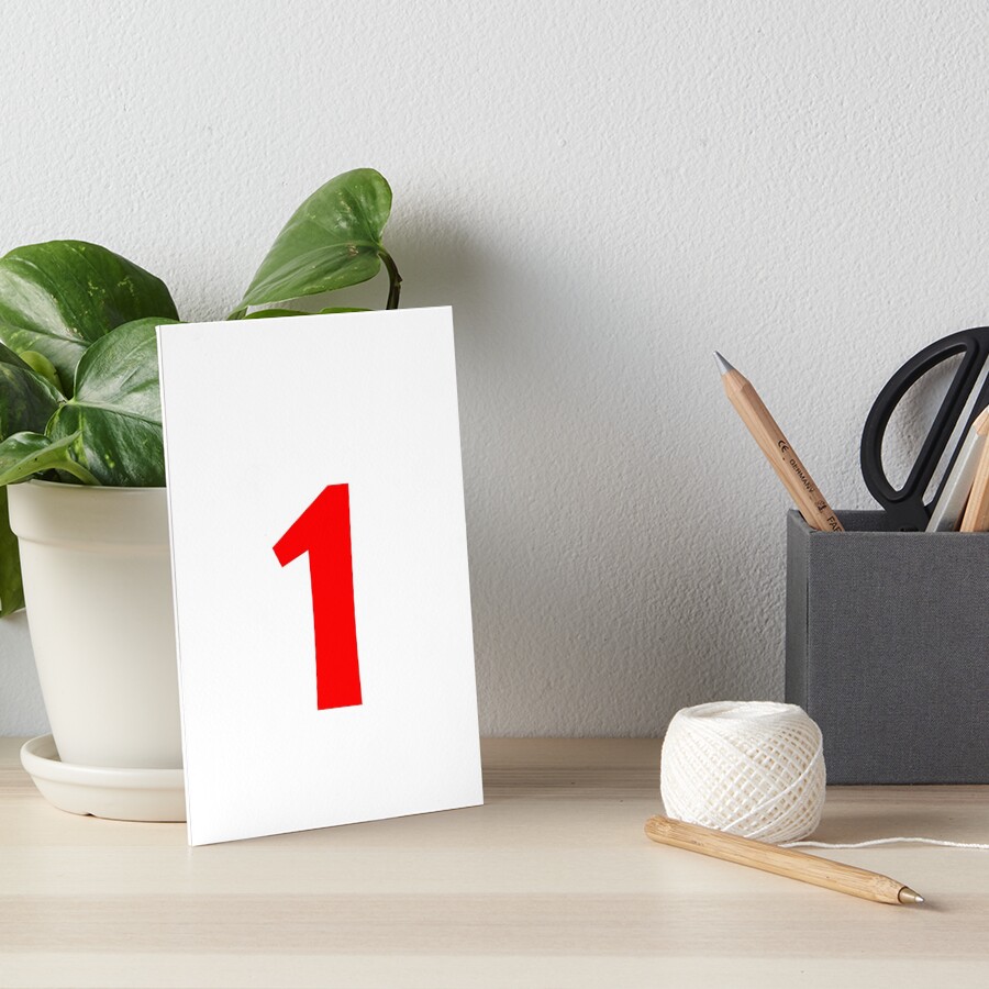 "Red color Number 1 " Sticker for Sale by WECreations | Redbubble