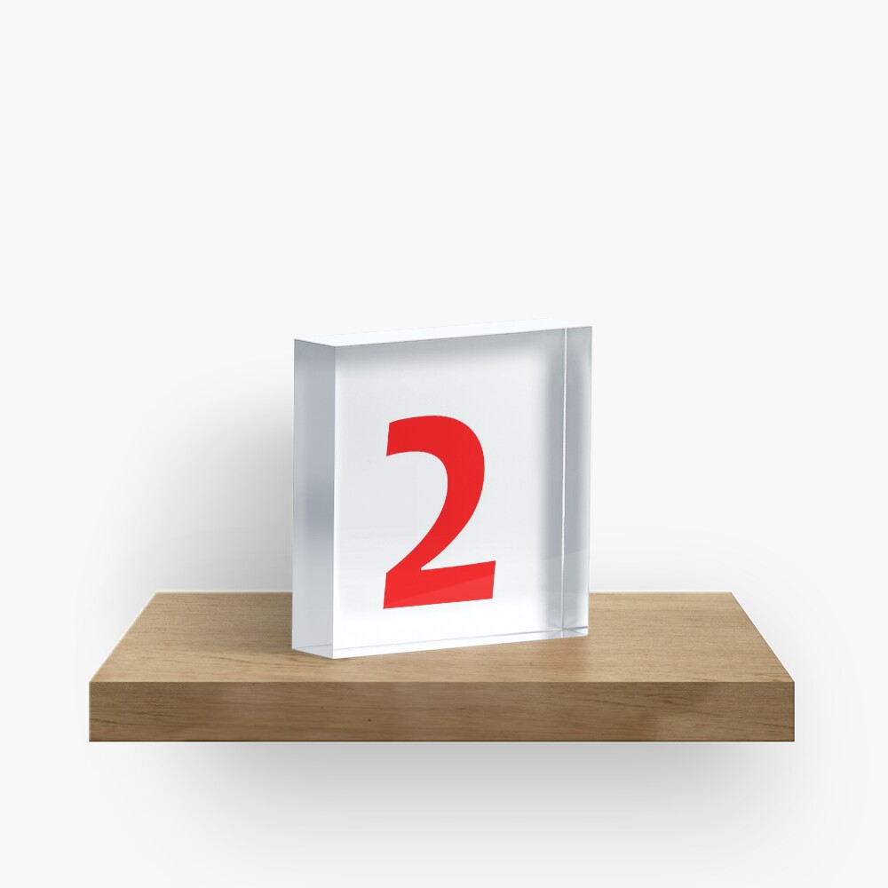 "Red color Number 2" Sticker for Sale by WECreations | Redbubble