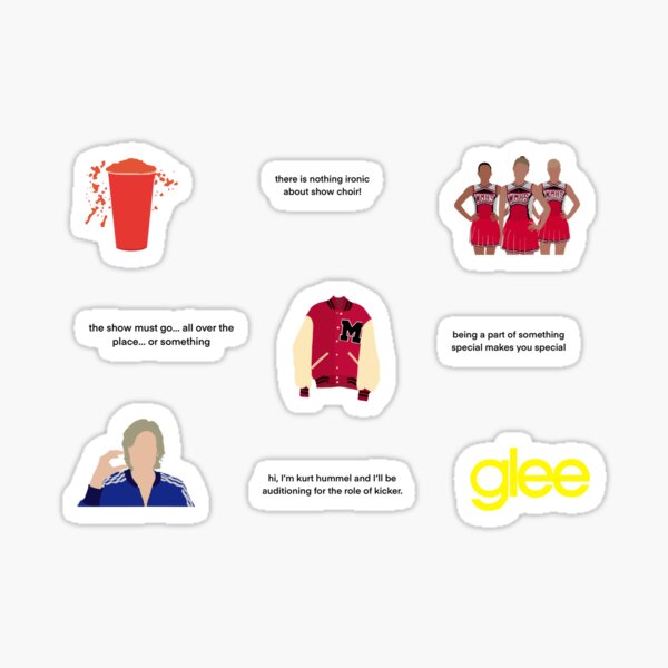 "glee sticker pack" Sticker by printsbyh | Redbubble