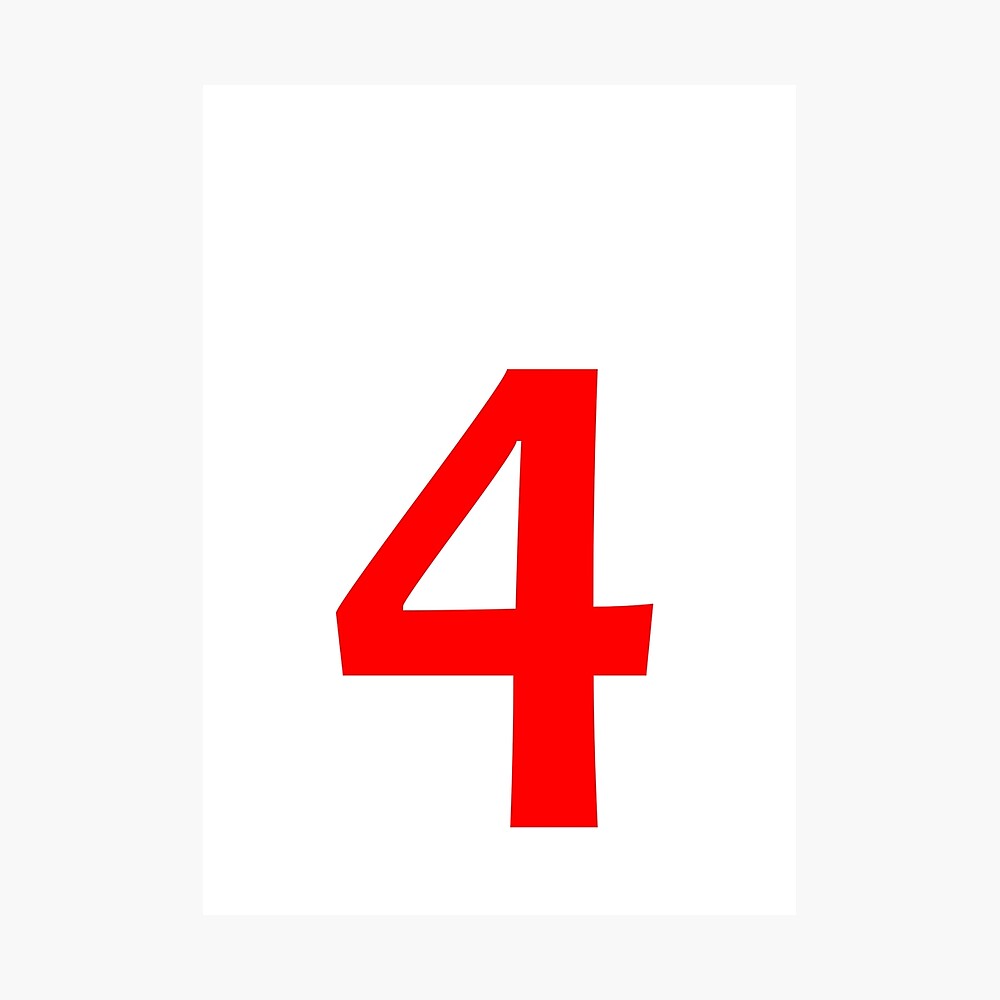 Number 4 Red