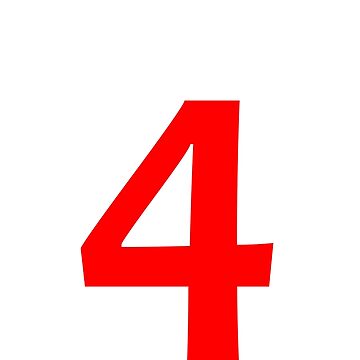 Pegatina for Sale con la obra «Número de color rojo 4» de WECreations ...